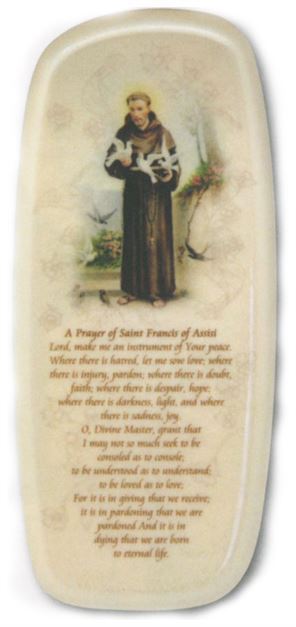 Stone Look Plaque ST Francis | Online Christian Supplies Shop
